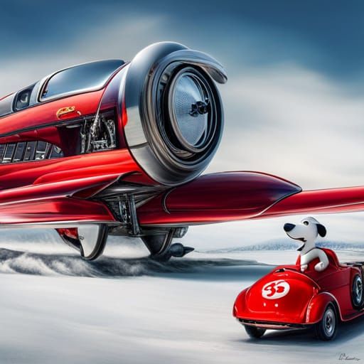 Snoopy and the Red Baron - AI Generated Artwork - NightCafe Creator