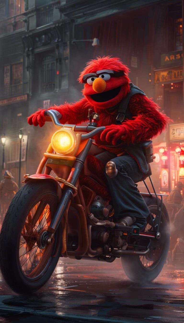 Elmo Sesame Street - AI Generated Artwork - NightCafe Creator
