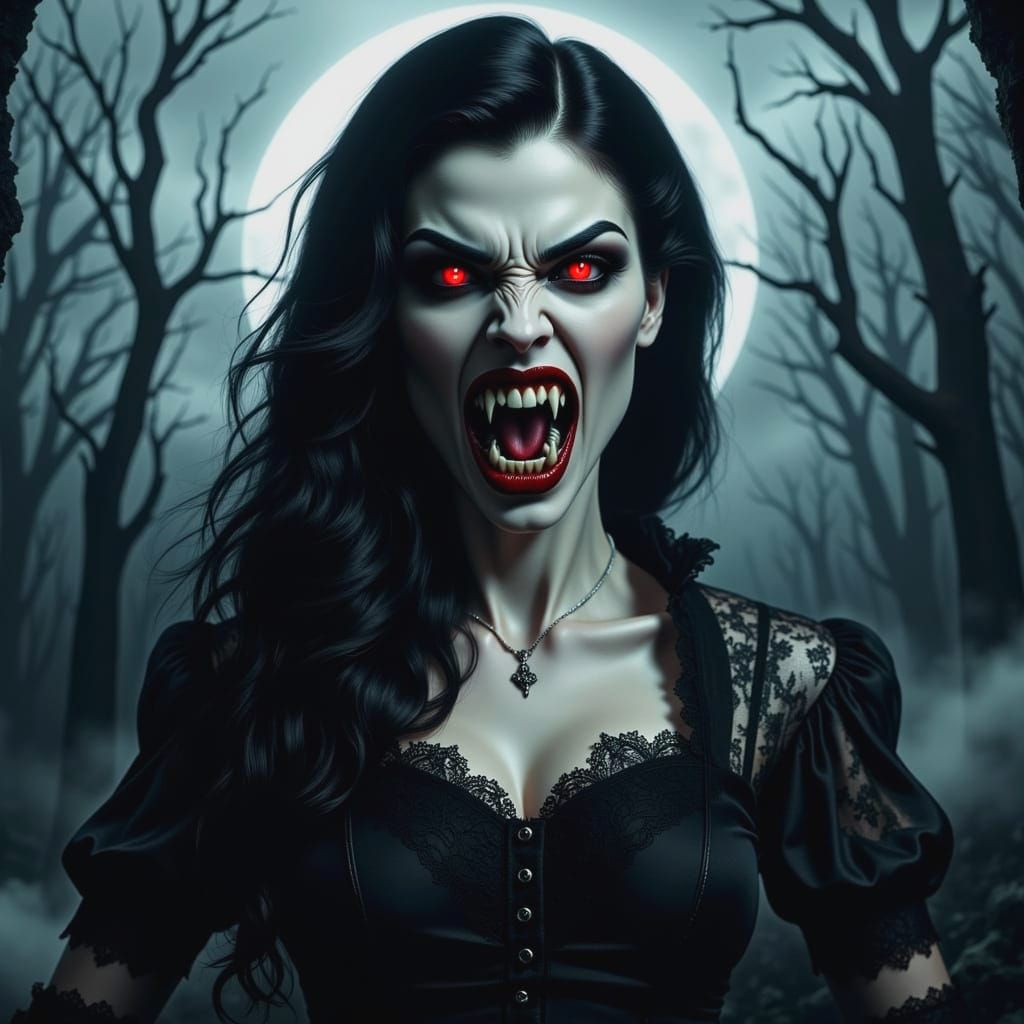 Vampire awakening - Ethereal Vampire Emerges from Foggy For...