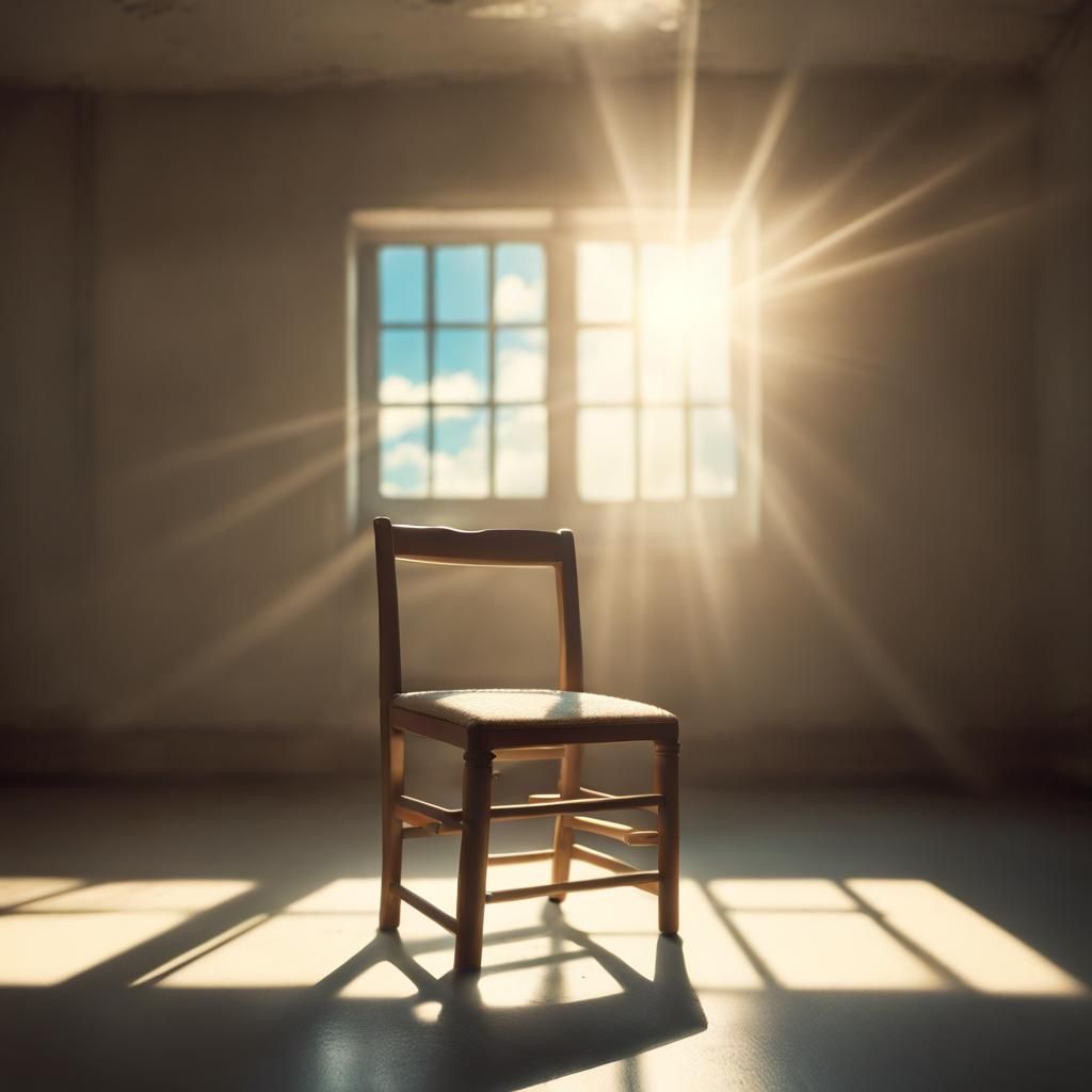 The Thinking Chair - Liminal Backrooms Space with Divine Sun...