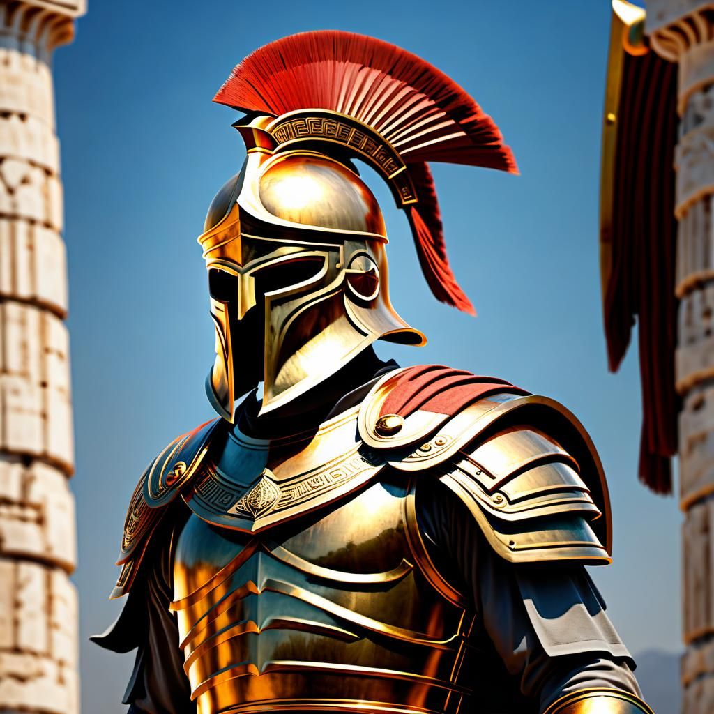 Greek Corinthian Soldier - AI Generated Artwork - NightCafe Creator