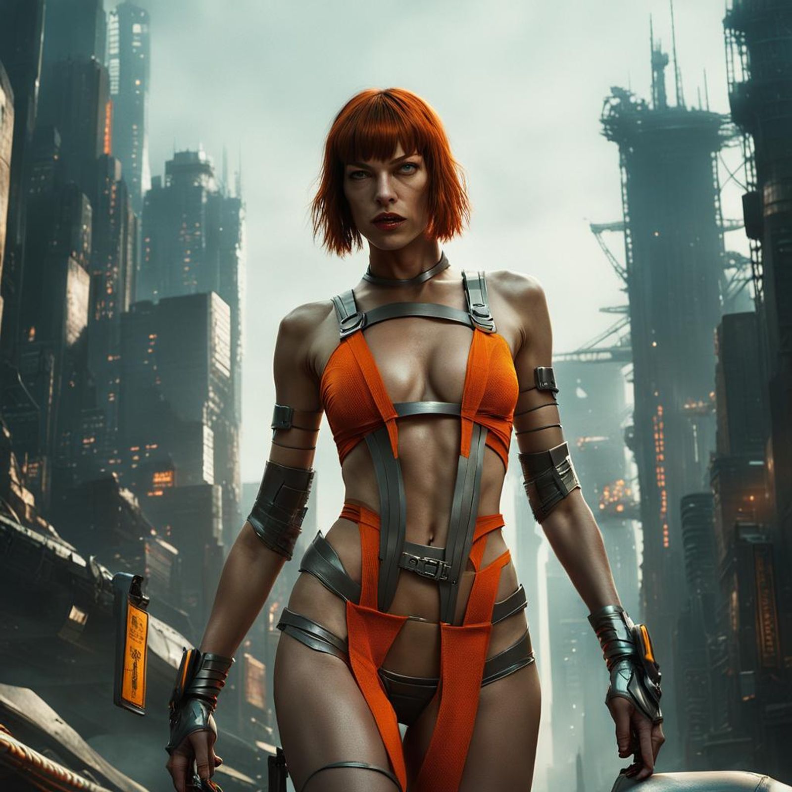 Milla Jovovich as Leeloo inspired by The Fifth Element - AI Generated Artwork - NightCafe Creator