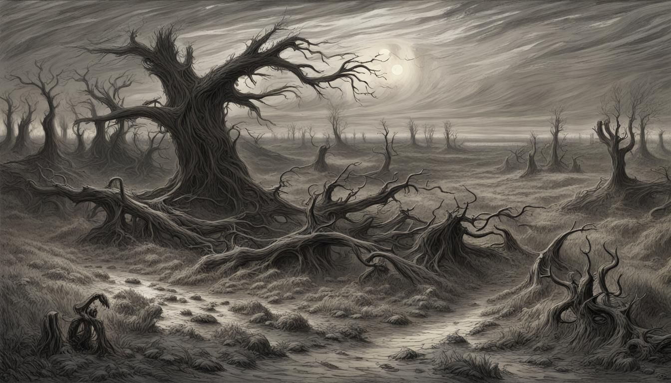 A dying world - AI Generated Artwork - NightCafe Creator