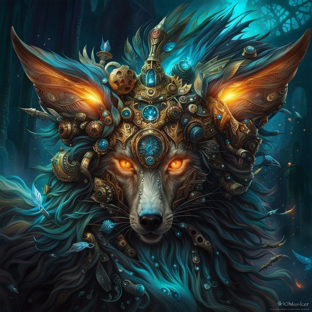 Steampunk Wolf Queen - AI Generated Artwork - NightCafe Creator