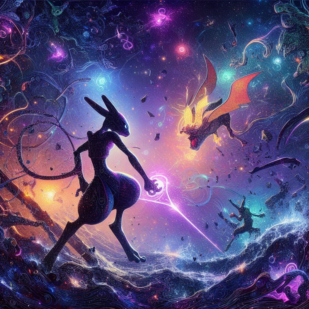 Mewtwo open war - AI Generated Artwork - NightCafe Creator