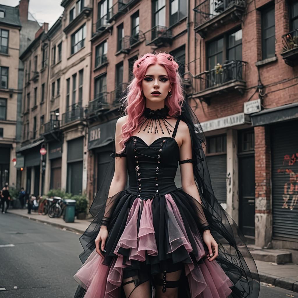 Neo Goth Punk Princess - AI Generated Artwork - NightCafe Creator