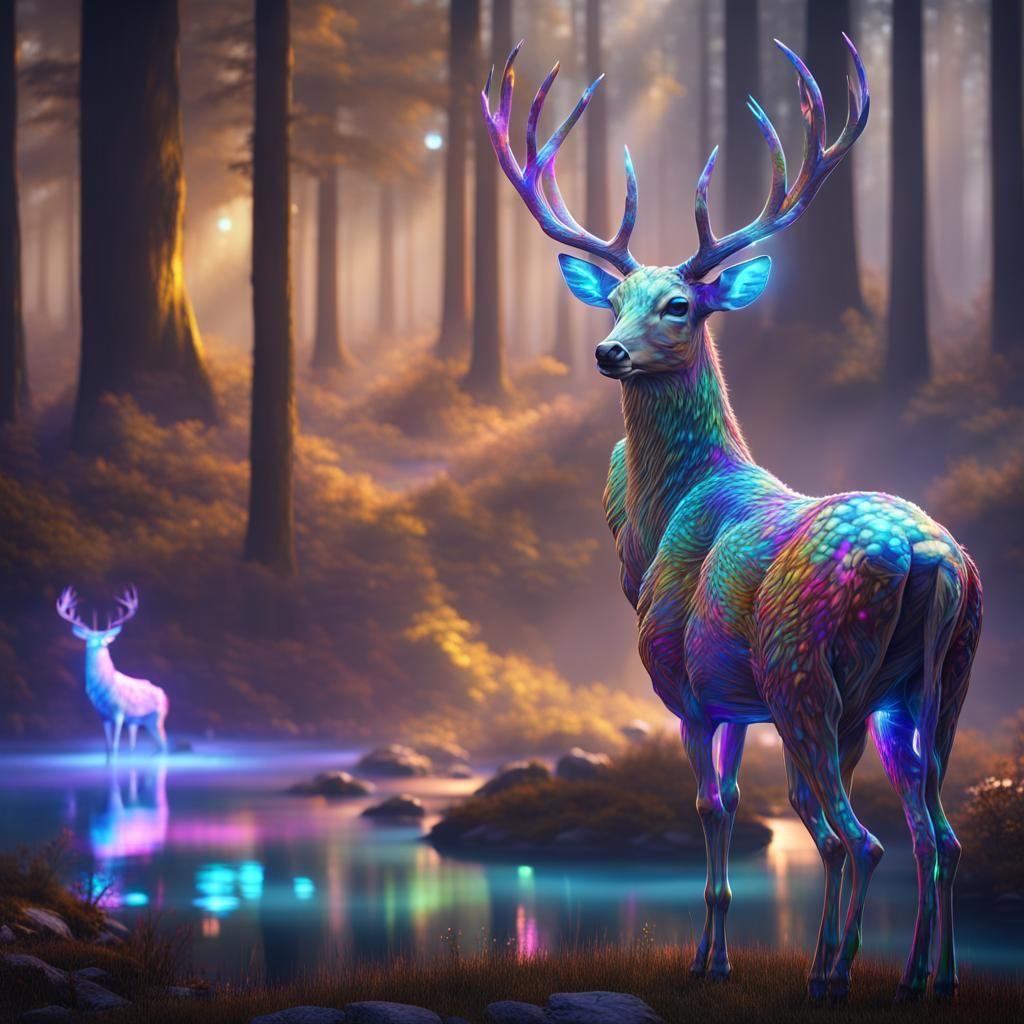 Styling deer.. - AI Generated Artwork - NightCafe Creator