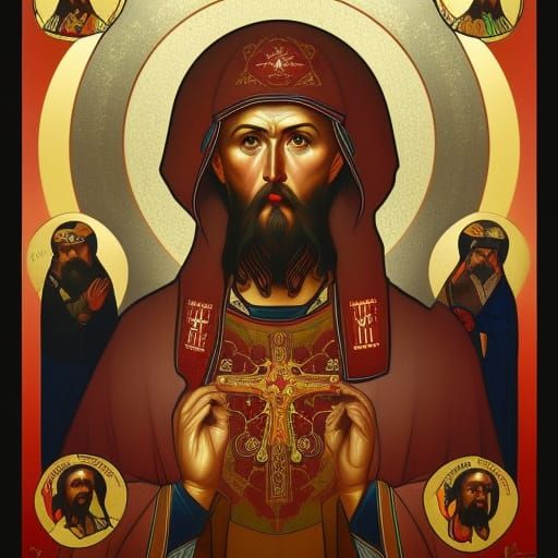 An orthodox icon created by AI - AI Generated Artwork - NightCafe Creator