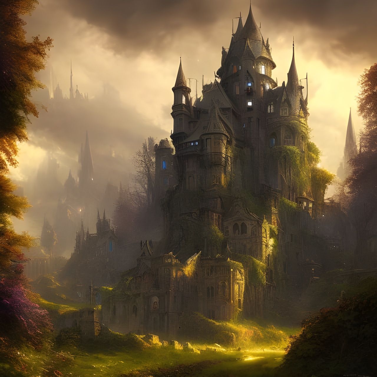 Mysterious dark castle - AI Generated Artwork - NightCafe Creator