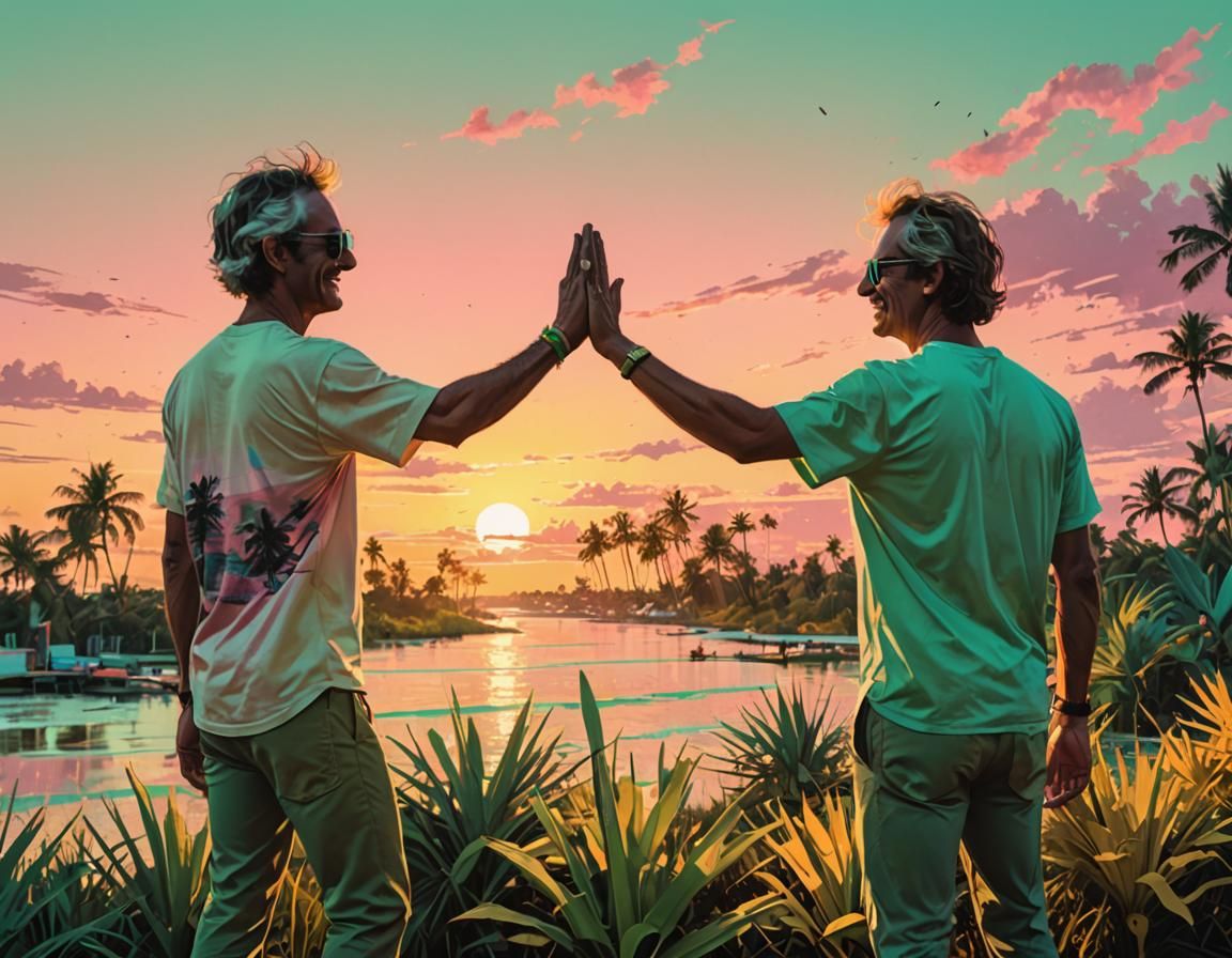 High Five Bro! - AI Generated Artwork - NightCafe Creator