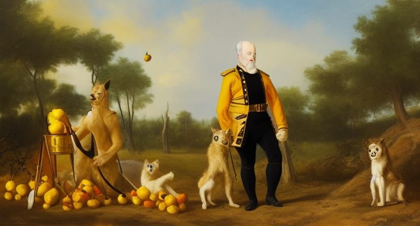 Kaiser Leopold II of Belgium training his inbred huskies to make ...