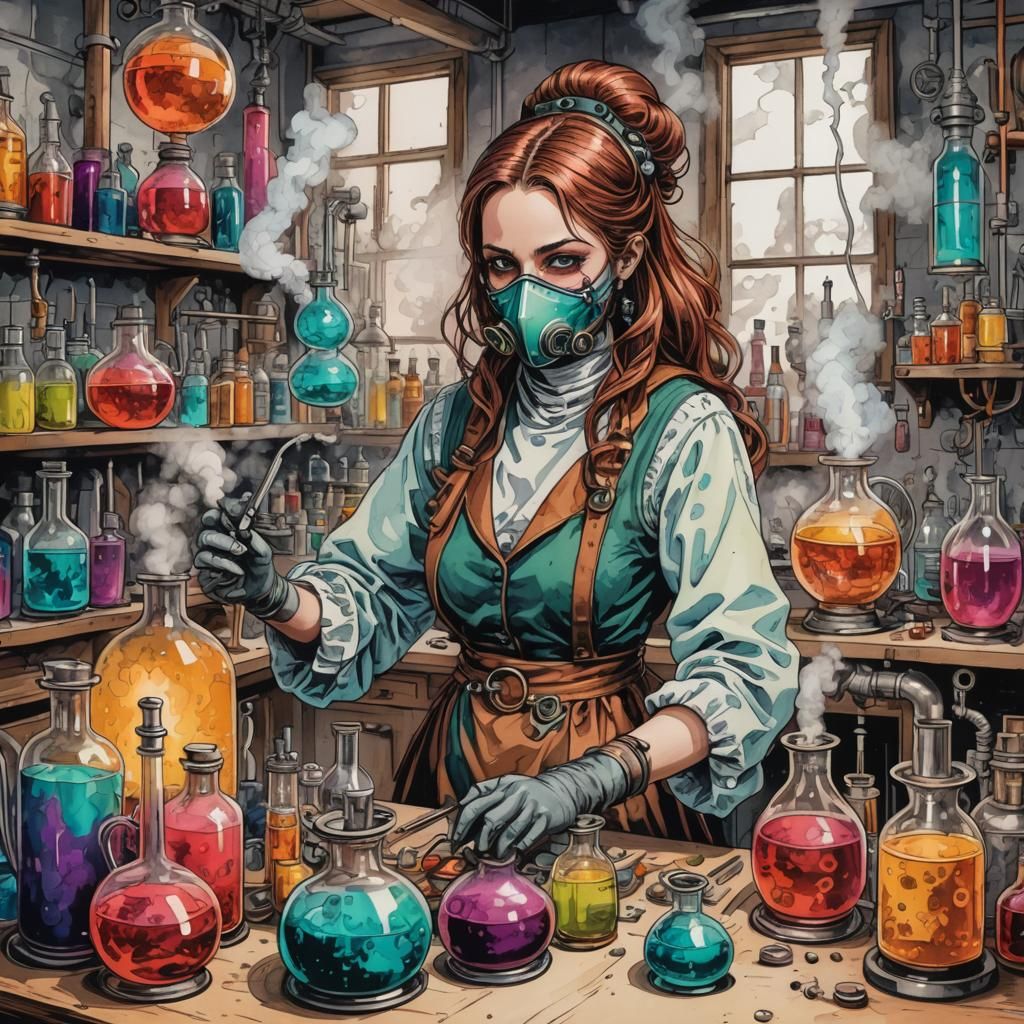 Practicing Safe Alchemy - AI Generated Artwork - NightCafe Creator