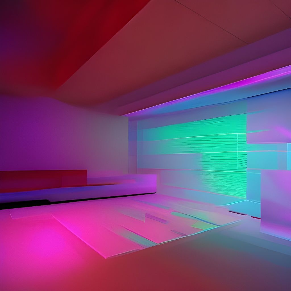 Chromatic room - AI Generated Artwork - NightCafe Creator