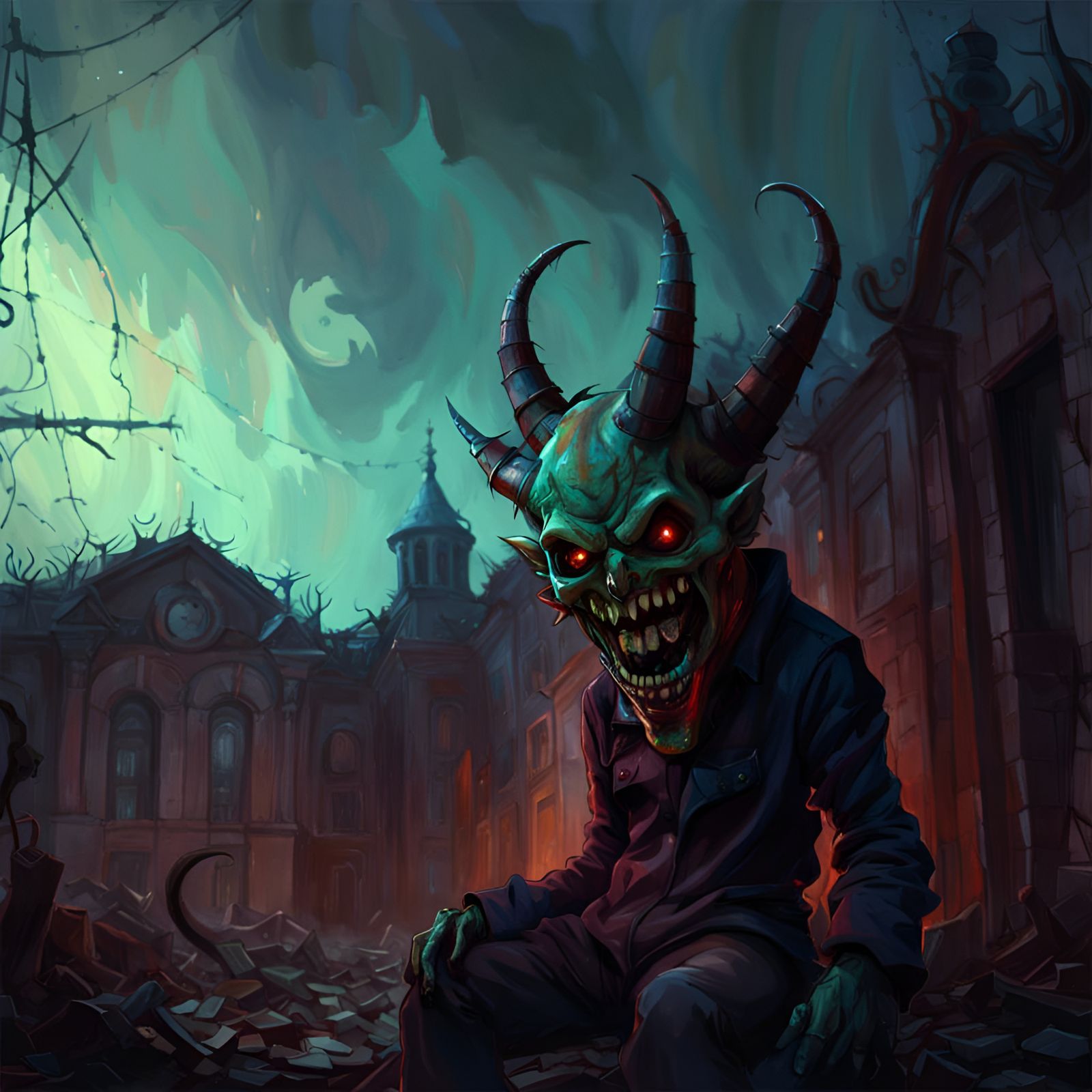 Laughing Demon. - AI Generated Artwork - NightCafe Creator