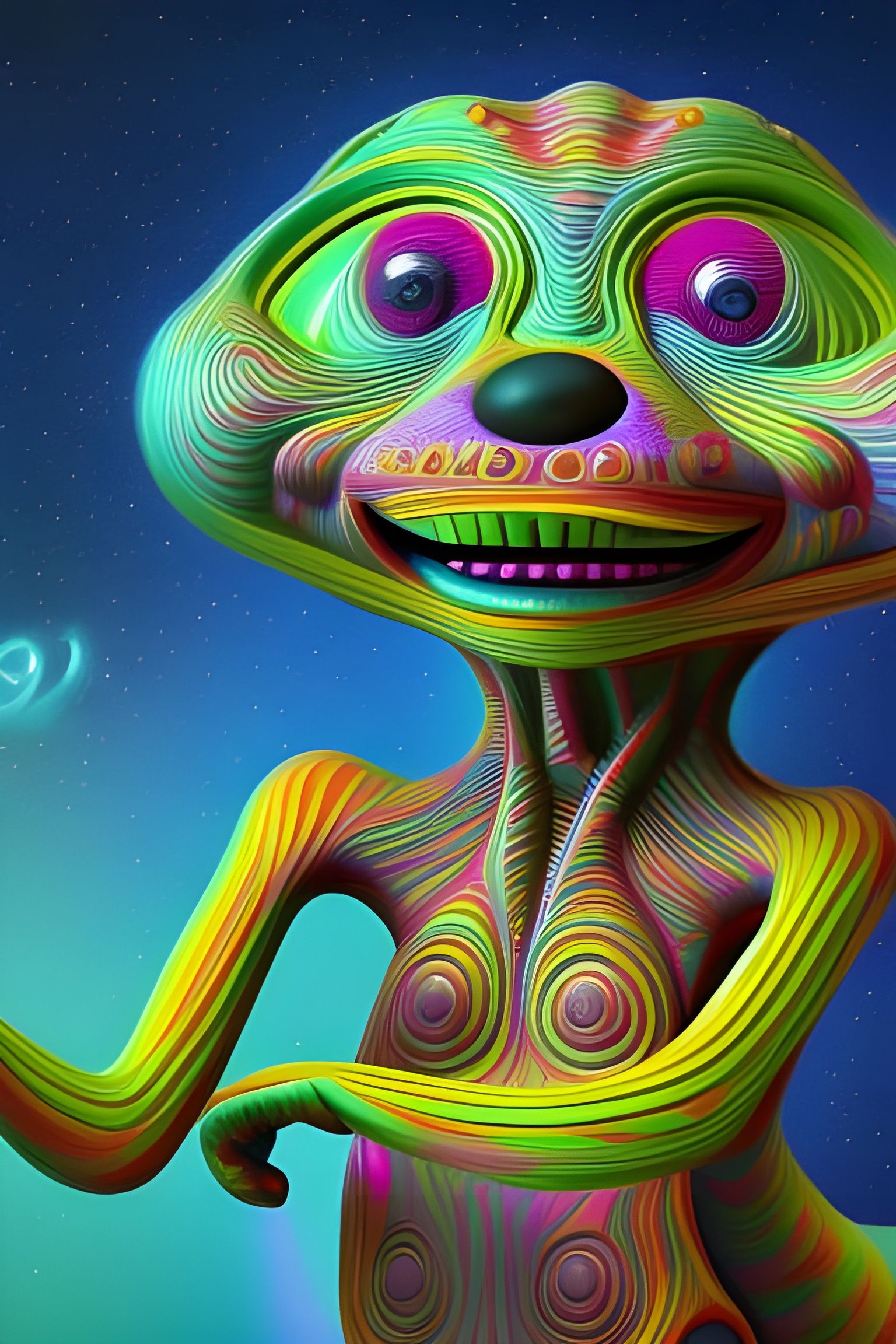 Alien Buddy - AI Generated Artwork - NightCafe Creator