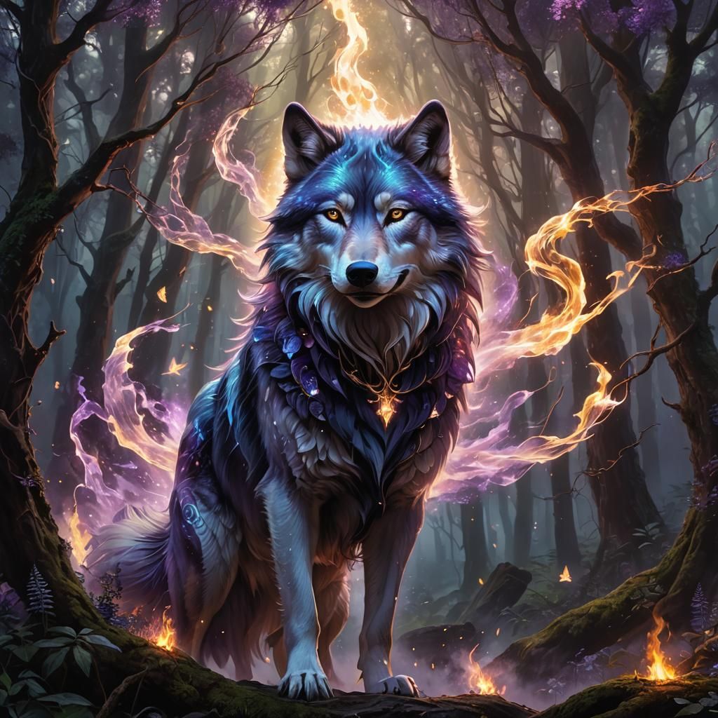 Wolf Magic - AI Generated Artwork - NightCafe Creator