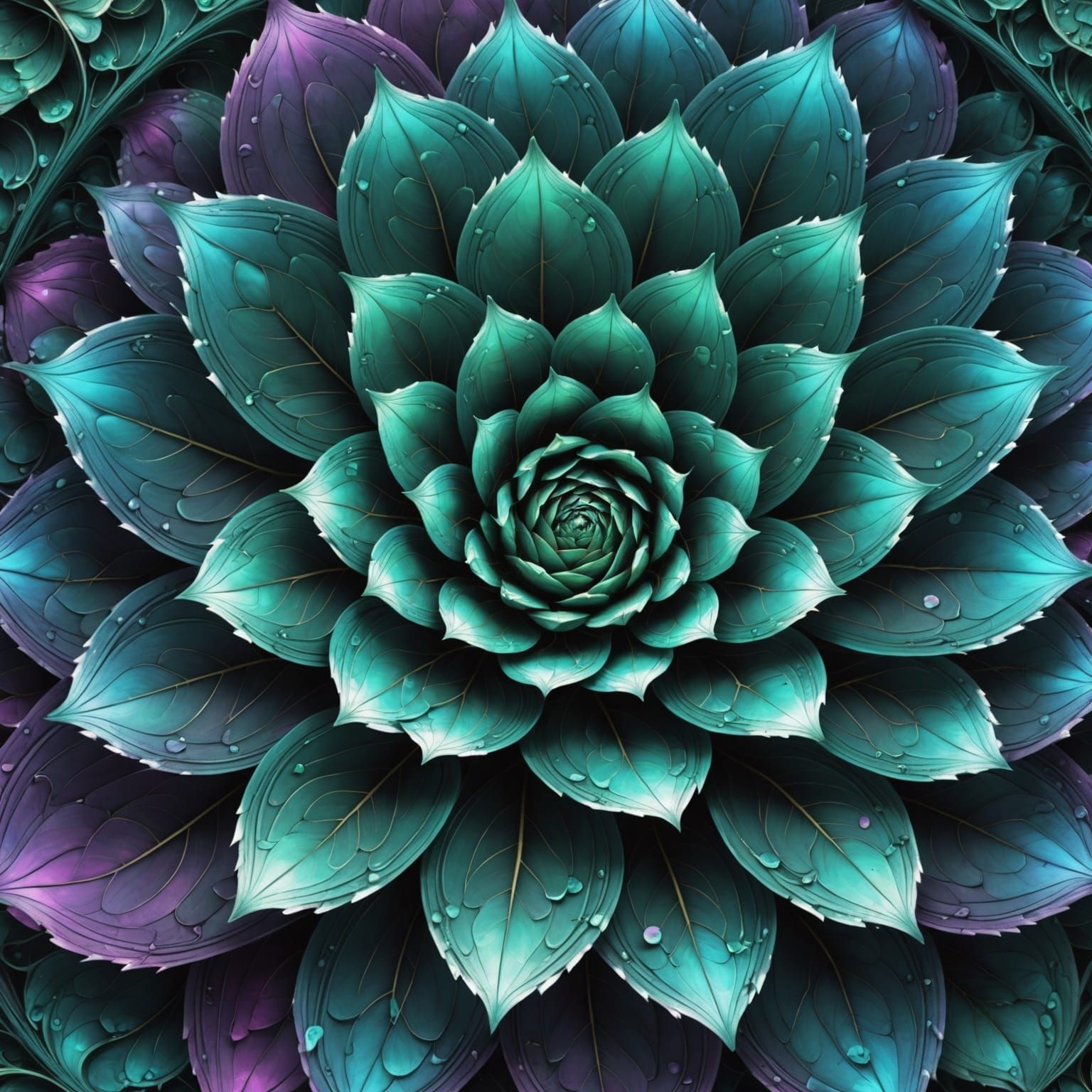 Flower petals form mesmerizing shapes reminiscent ... - AI Art