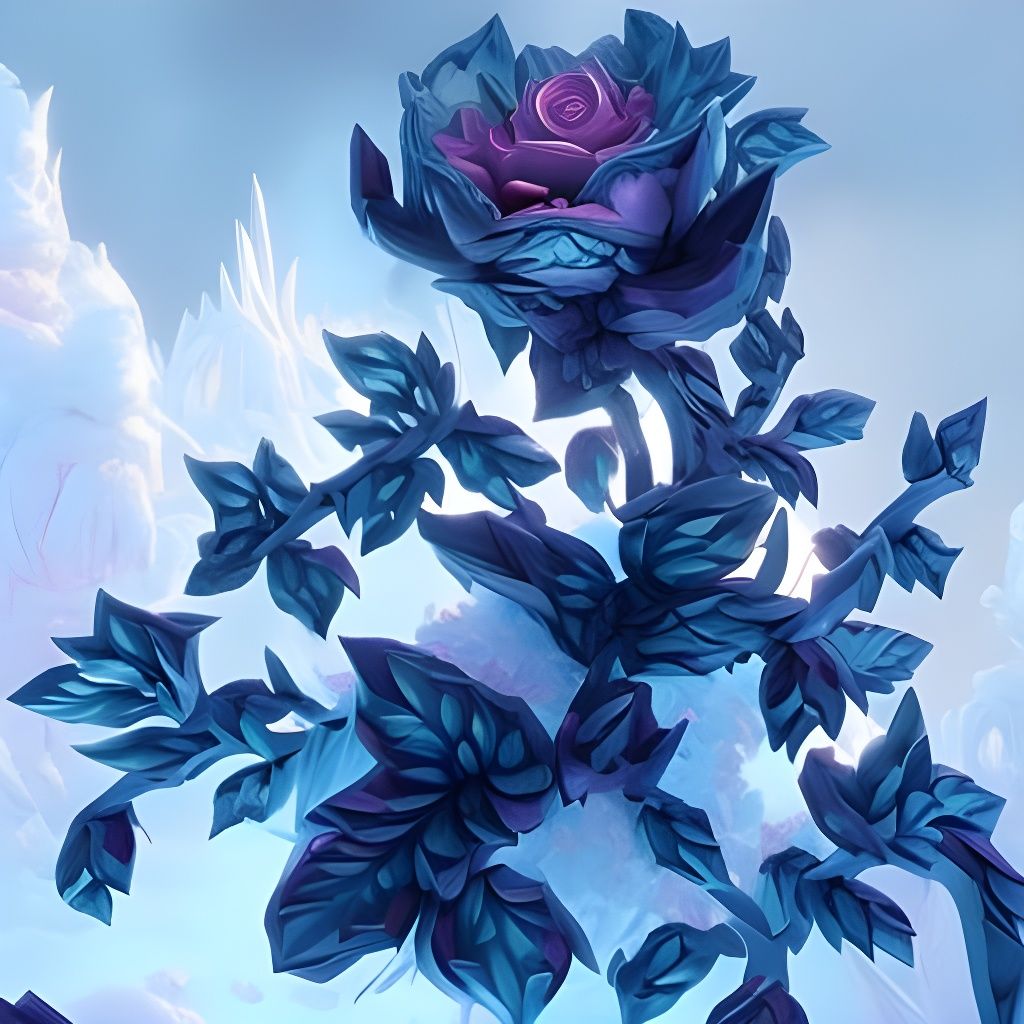 Icy Blooms - AI Generated Artwork - NightCafe Creator