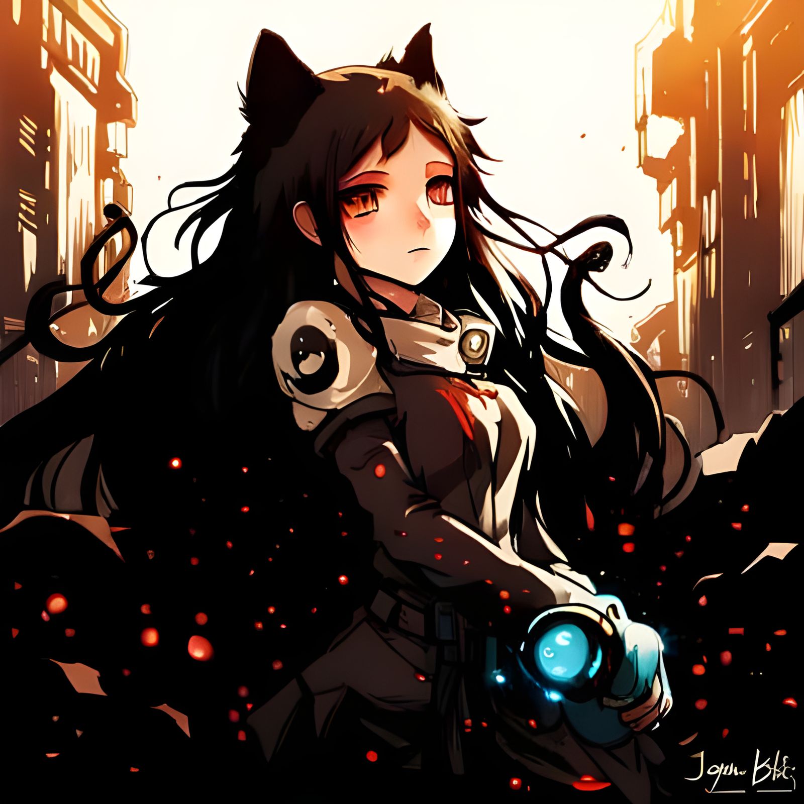 Cat Girl: Tracer - AI Generated Artwork - NightCafe Creator