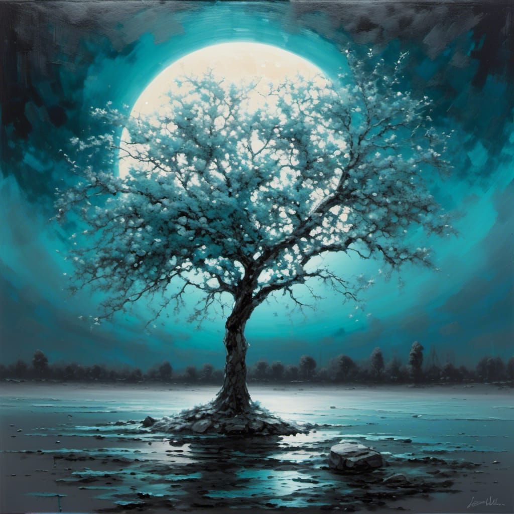 The Blue Tree - AI Generated Artwork - NightCafe Creator