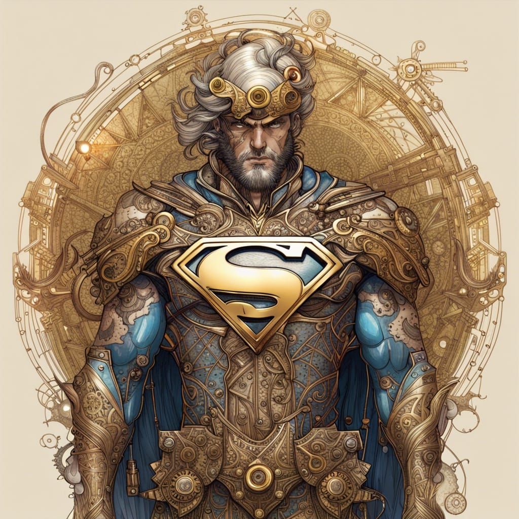 Steampunk Superman - AI Generated Artwork - NightCafe Creator