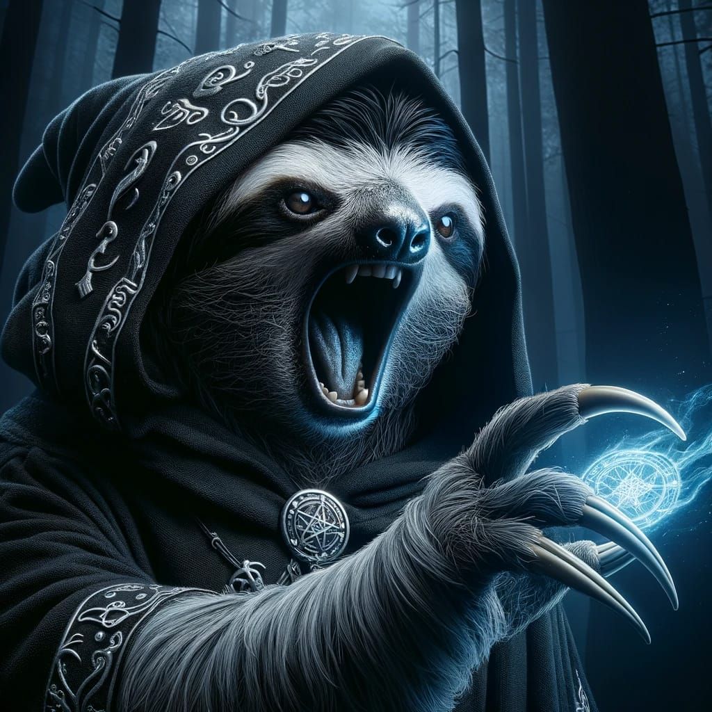 Evil Sloth Wizard - AI Generated Artwork - NightCafe Creator