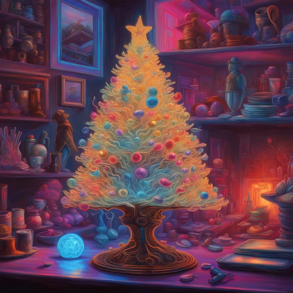 Christmas tree - AI Generated Artwork - NightCafe Creator