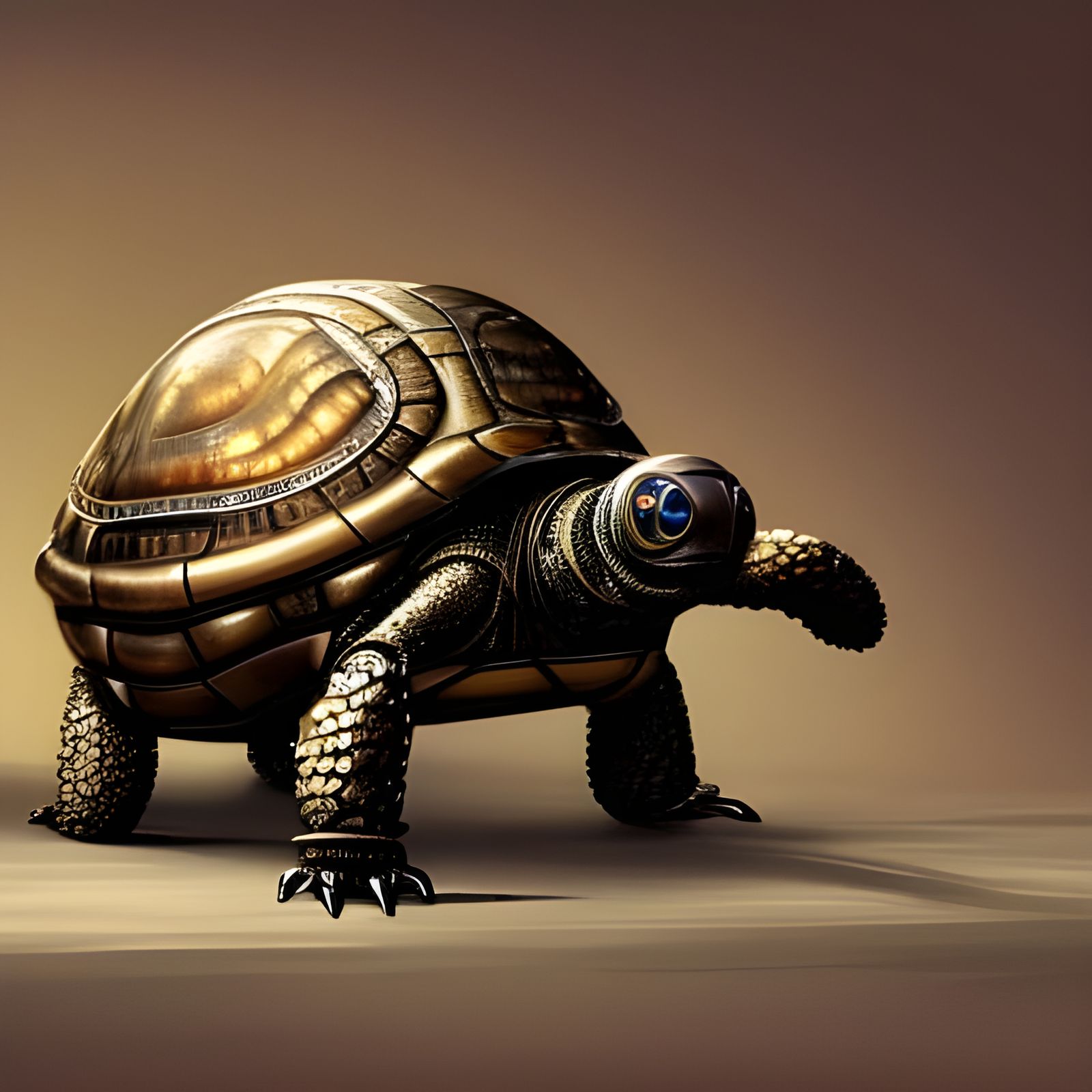 Steampunk Robot Turtle - AI Generated Artwork - NightCafe Creator