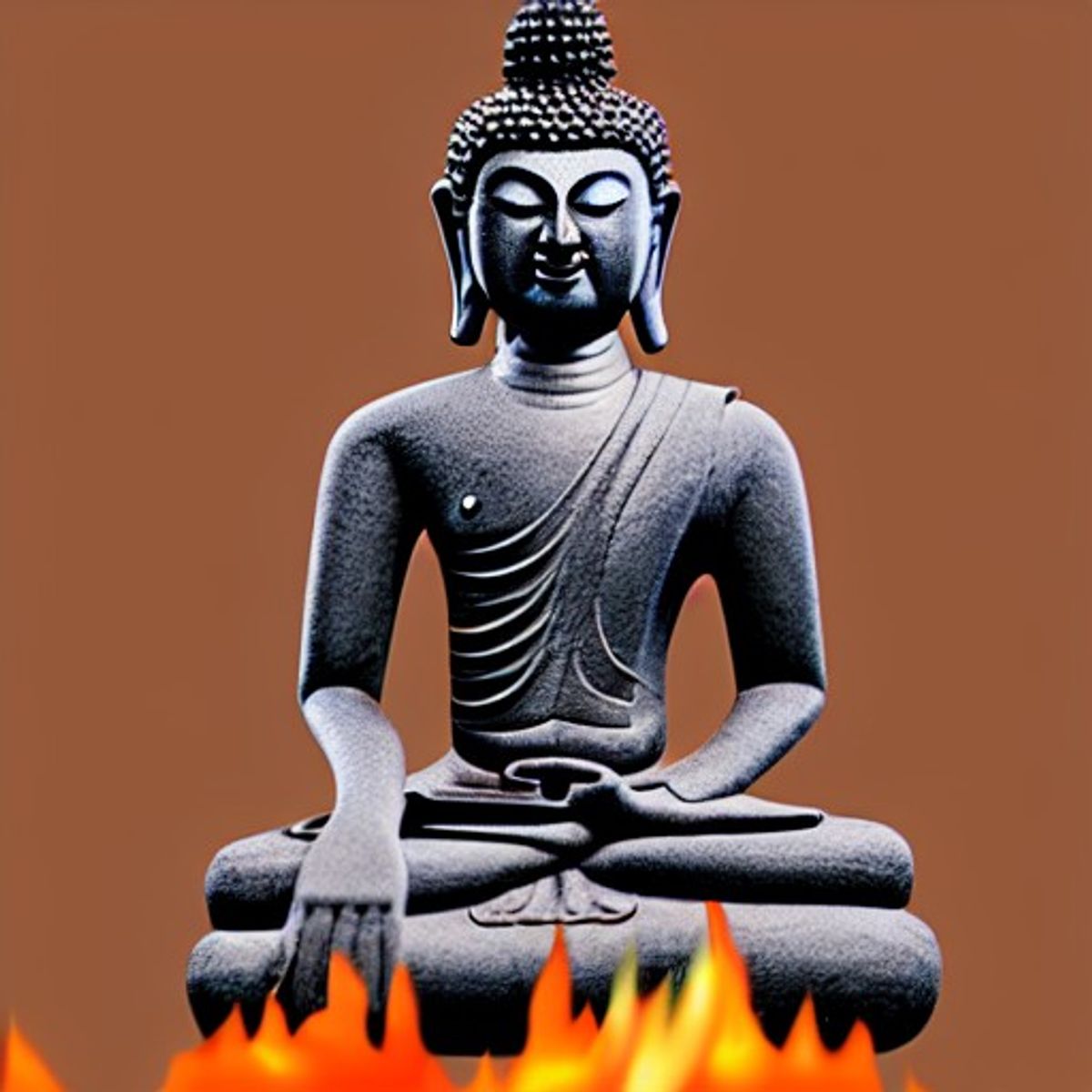 Buddha on Fire - AI Generated Artwork - NightCafe Creator