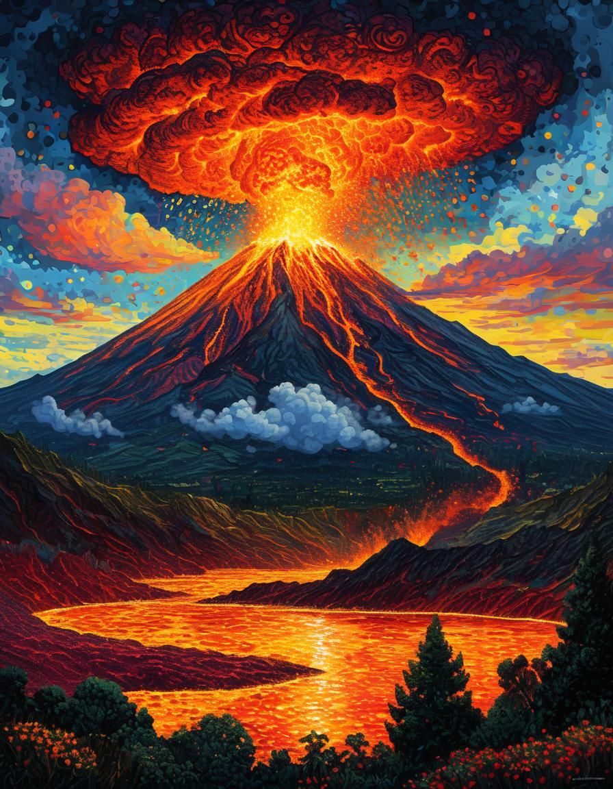 Vulkán... - AI Generated Artwork - NightCafe Creator