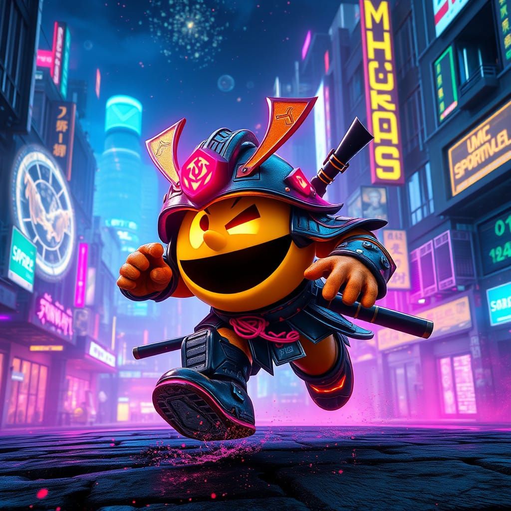 Cyberpunk Pacman Samurai NFT Collection #010