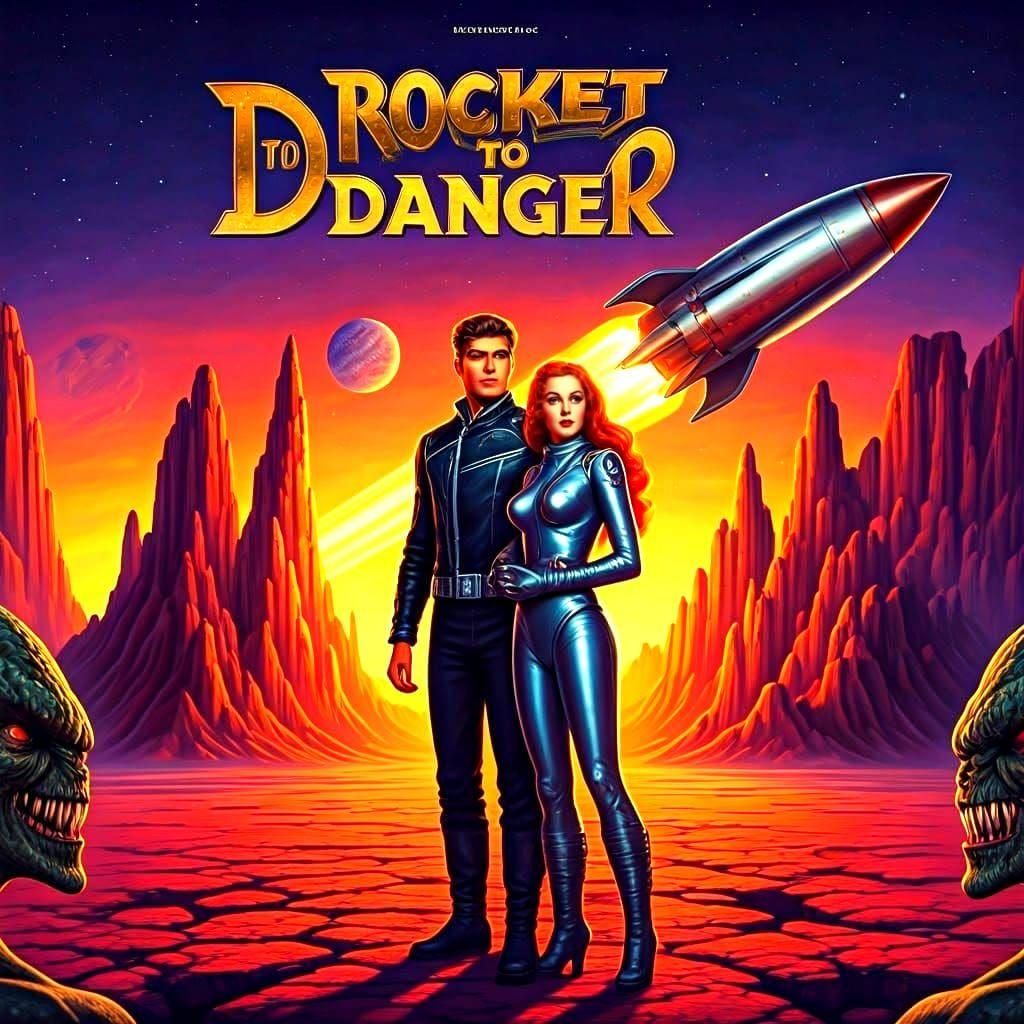 Vintage Science Fiction Pulp Magazine Cover Art - AI Art