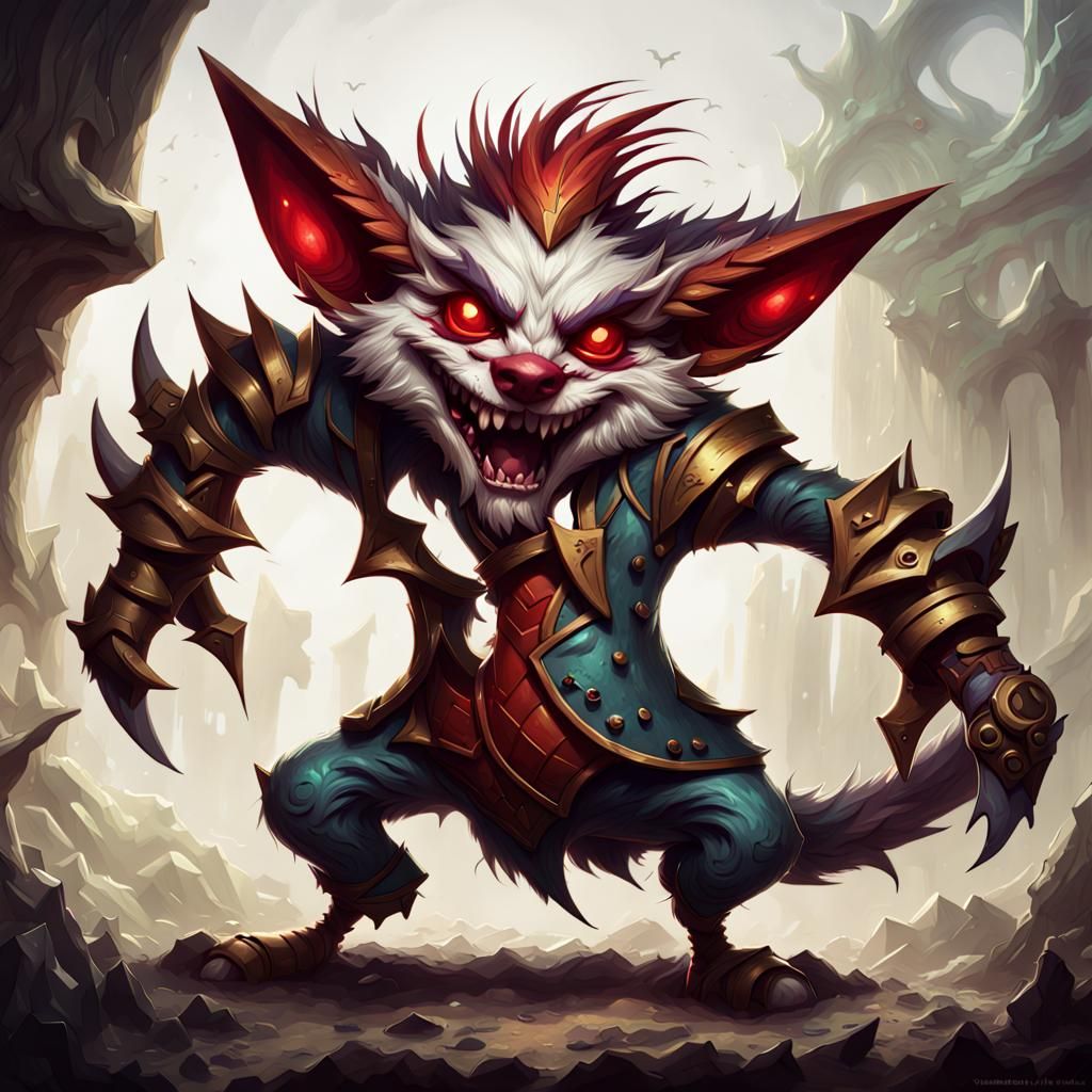 insanely detailed and textured "Kled-Vampiric-Kutherin" creature ...