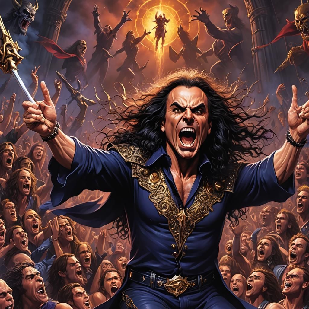 Ronnie James Dio in Concert 2 - AI Generated Artwork - NightCafe Creator