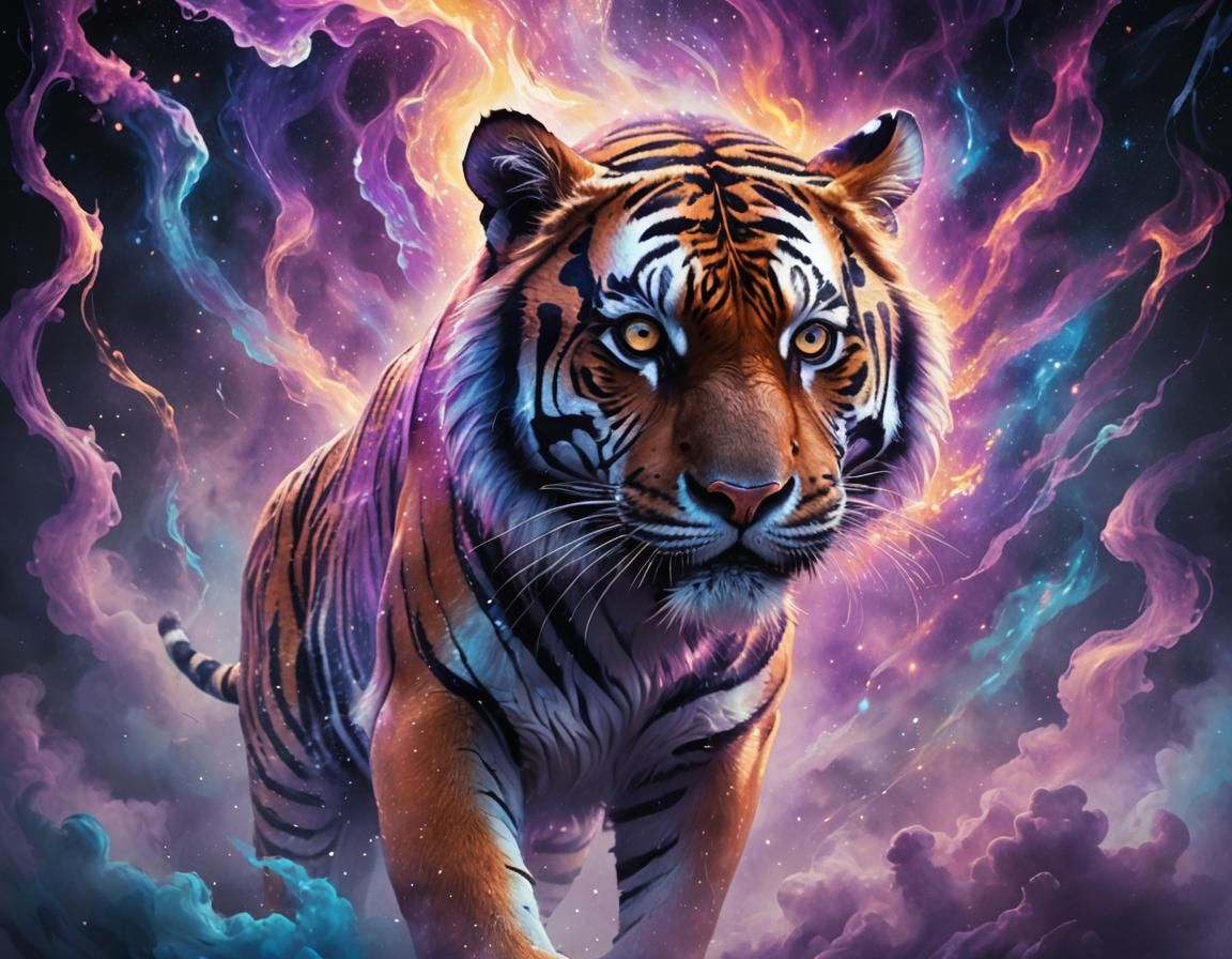Astral tiger - AI Generated Artwork - NightCafe Creator