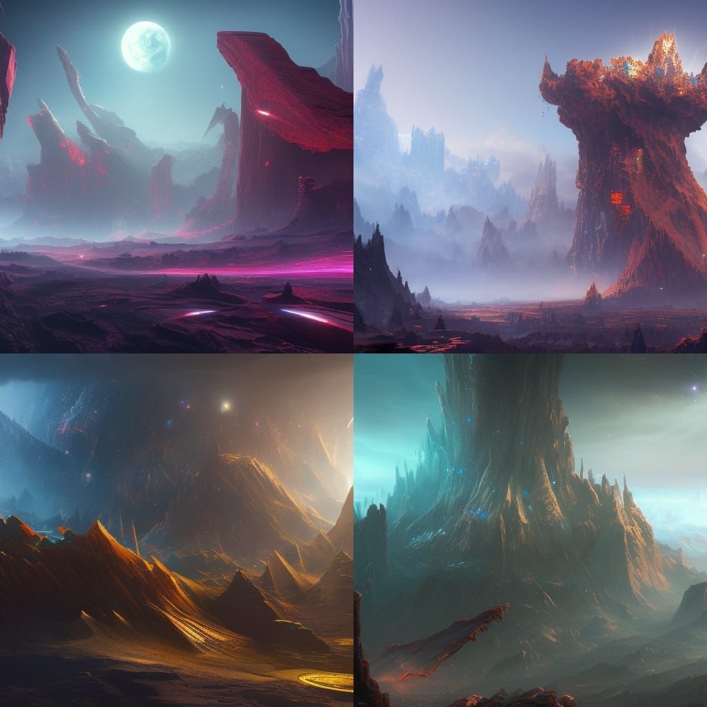 Alien World - AI Generated Artwork - NightCafe Creator