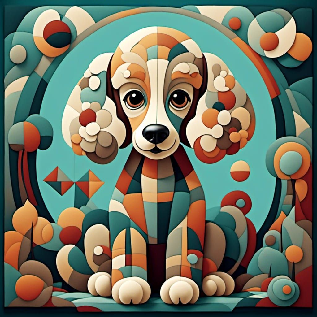 Poodle Patchwork - AI Generated Artwork - NightCafe Creator