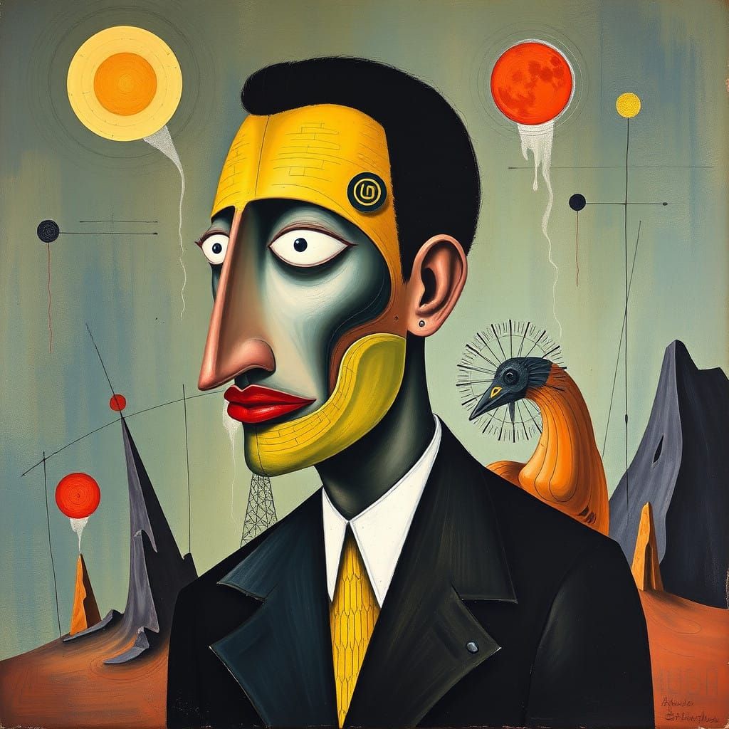 Surrealist Art Masters in Abstract Cubist Style - AI Art