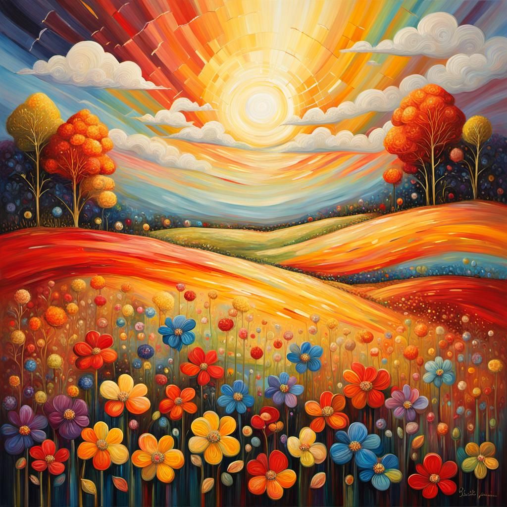 Colorful and floral scenery - Vibrant Whimsical Dreamscapes ...