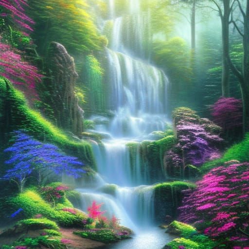 Hope Waterfall - AI Generated Artwork - NightCafe Creator