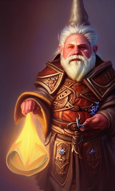 A beautifully Magnificent rendering of a D&D Gnome Cleric by Aleksander ...