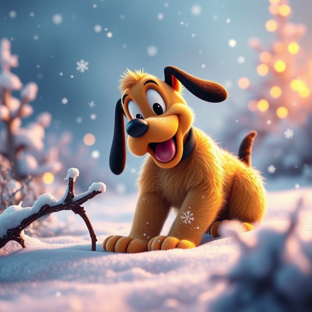 Puppy Pluto - Enchanted Winter Wonderland with Disney-Inspir...
