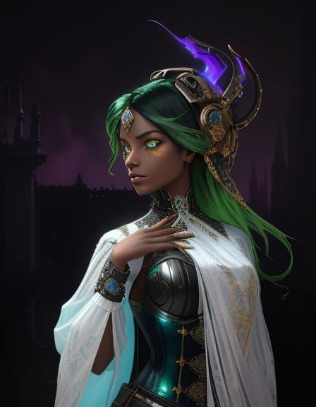 nightmare shaper woman - Steampunk Racing Pilot Woman