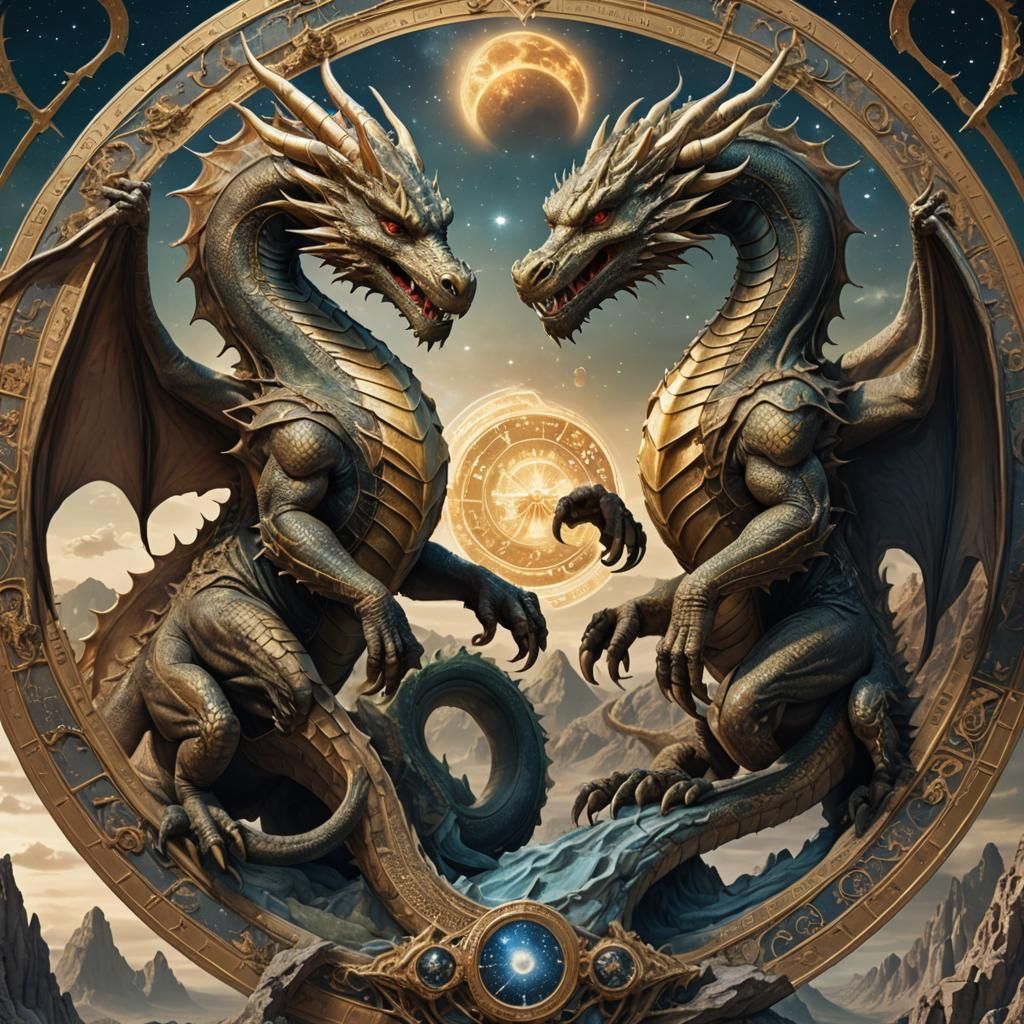 the astrological dragon of Gemini - AI Generated Artwork - NightCafe ...