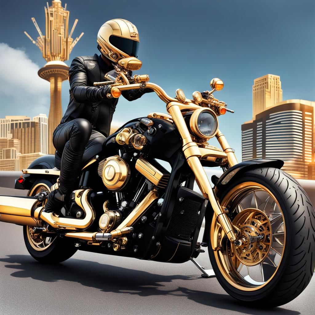 A futuristic Harley hog motor bike - AI Generated Artwork - NightCafe ...