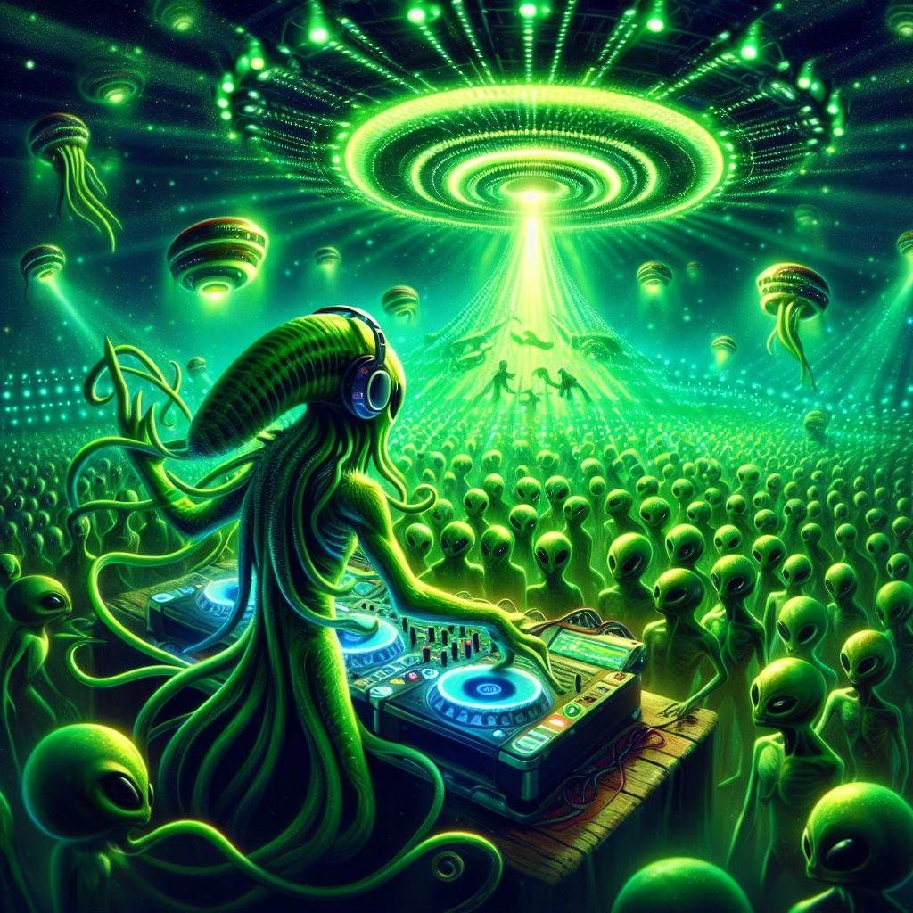 Alien DJ - AI Generated Artwork - NightCafe Creator