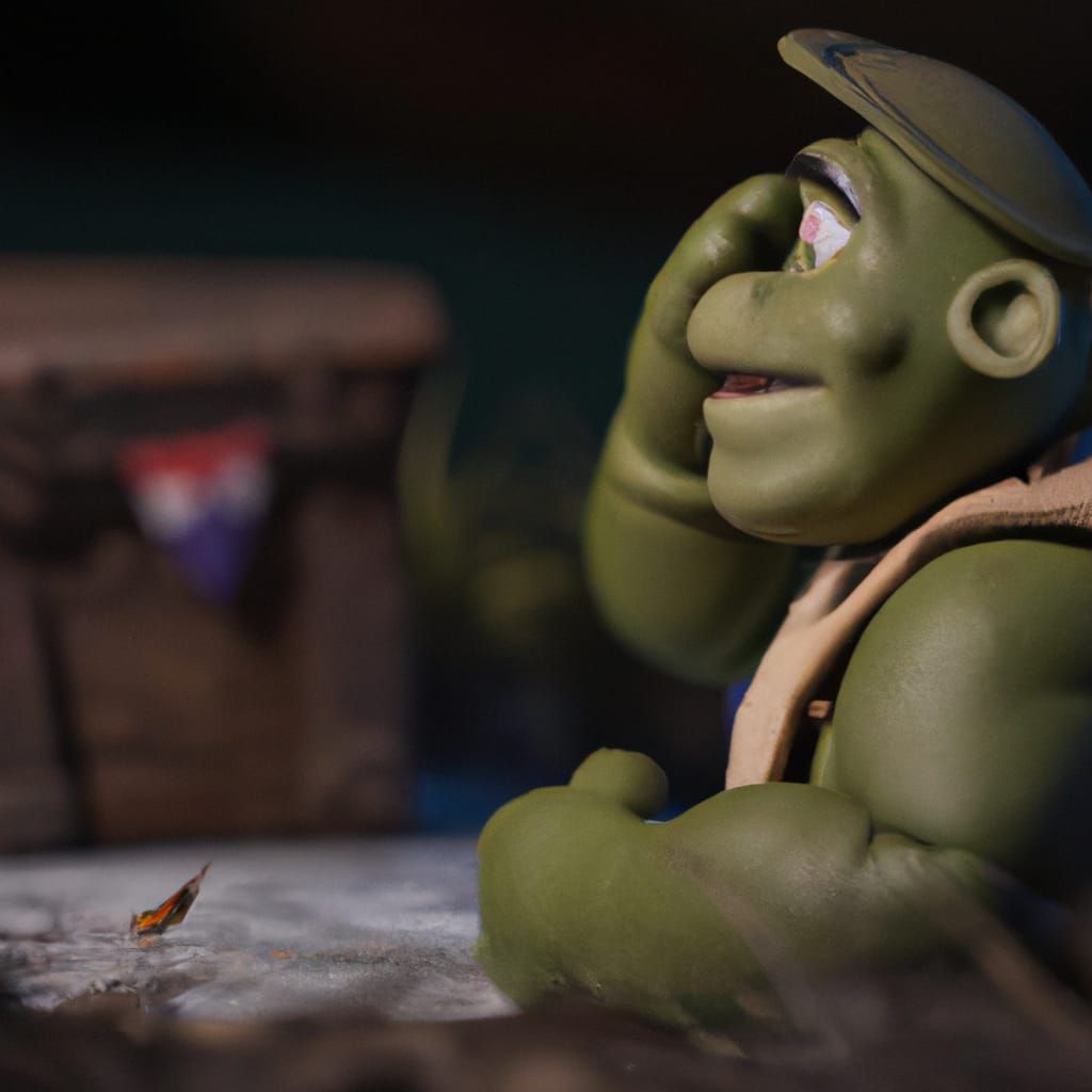 Shrek as a WWII soldier on his last moments - AI Generated Artwork ...