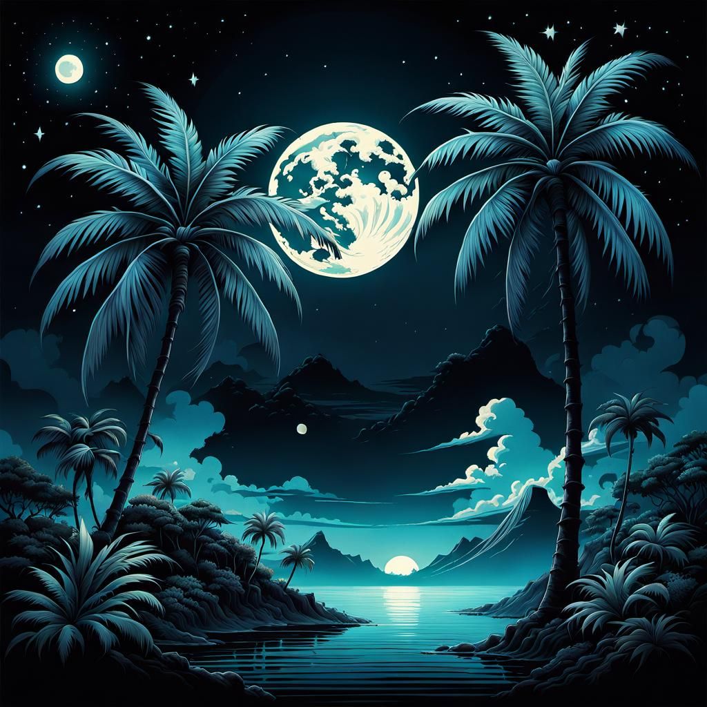 Palm Trees 1 - AI Generated Artwork - NightCafe Creator