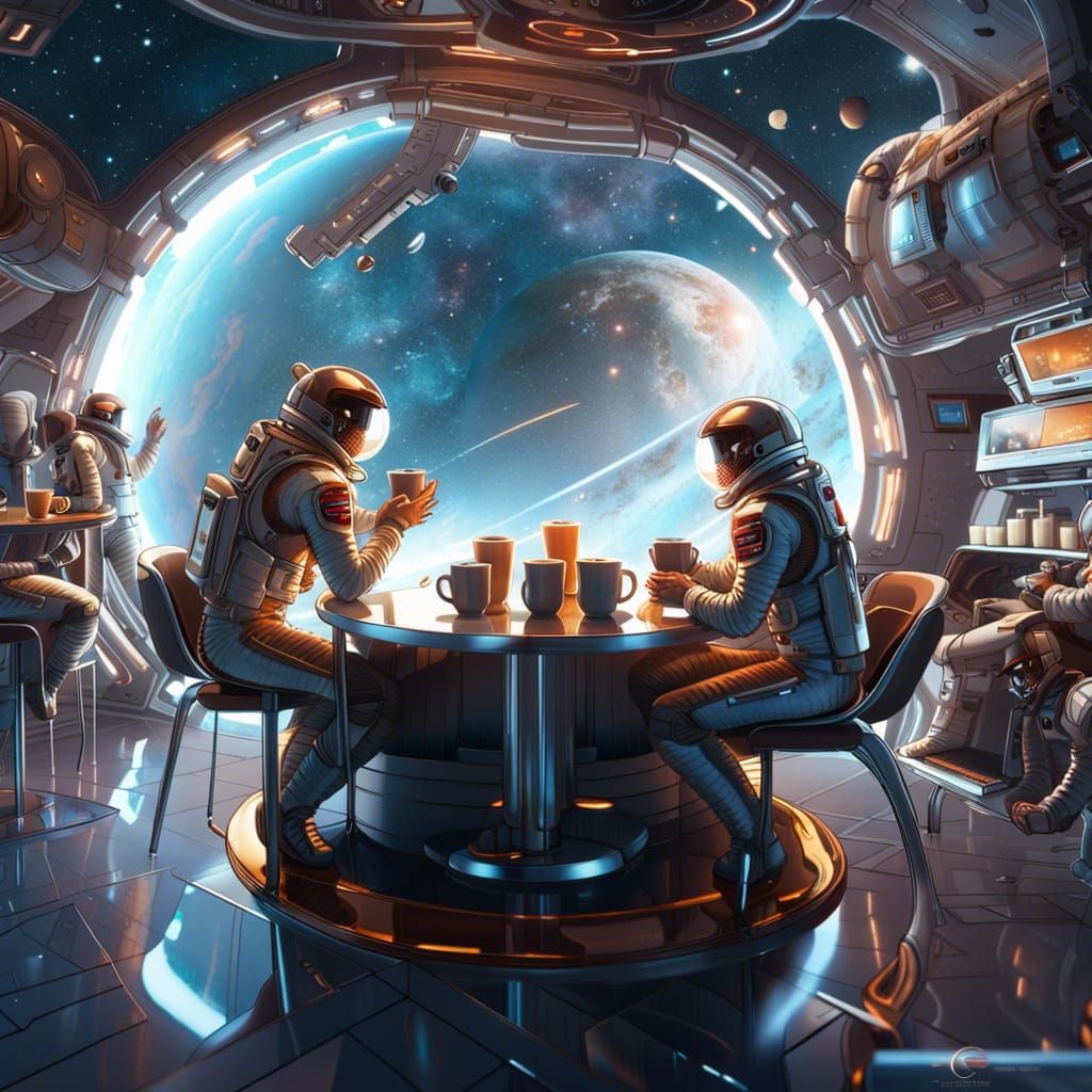 Galactic Café: A Java Joint Beyond the Stars - AI Generated Artwork ...