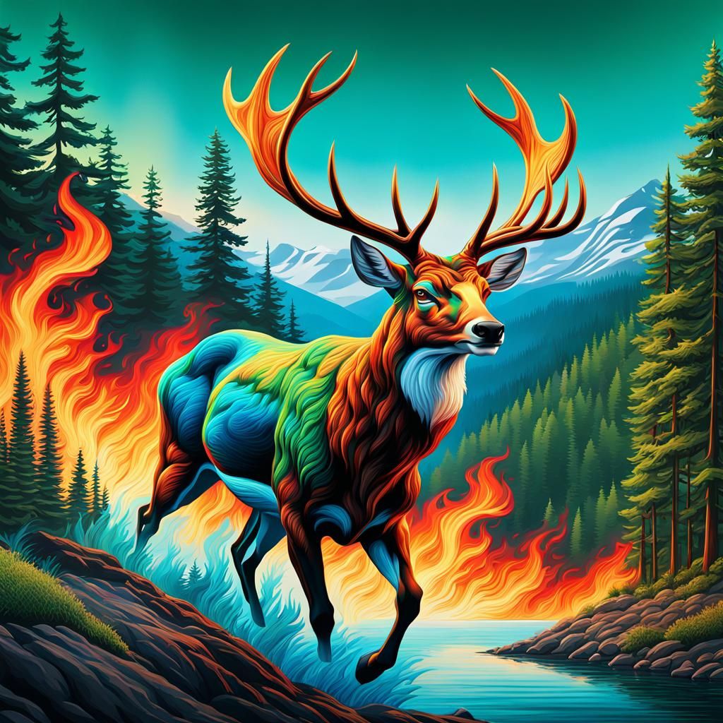 Deer 01 - AI Generated Artwork - NightCafe Creator